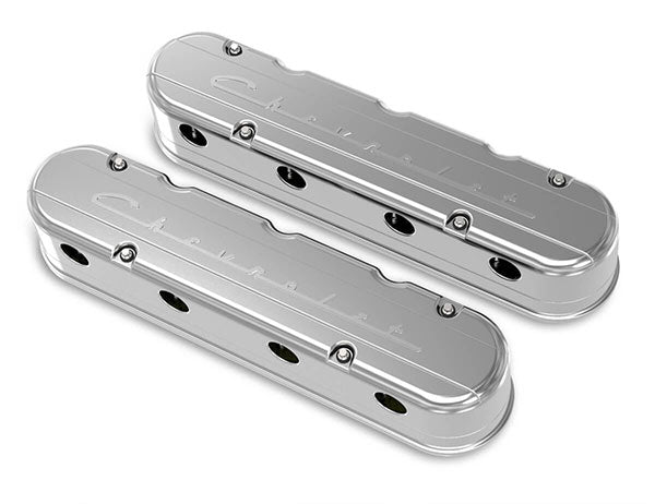 Holley Gen III/IV LS 2-Piece "Chevrolet" Script Aluminum Valve Covers