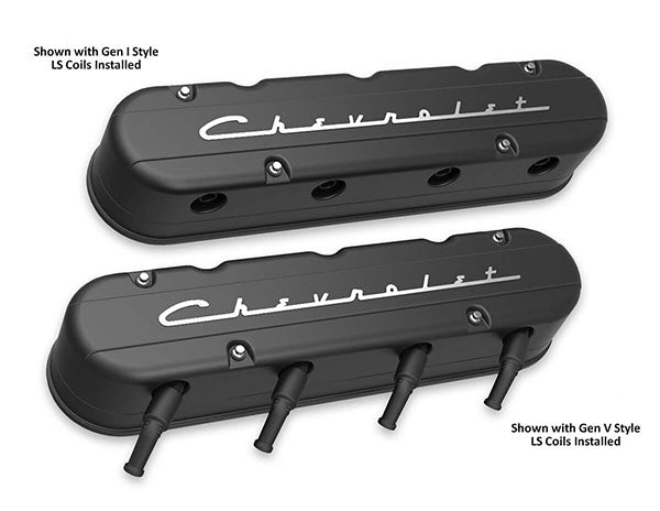 Holley Gen III/IV LS 2-Piece "Chevrolet" Script Aluminum Valve Covers