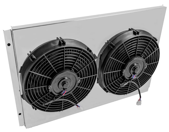 1960 62 Chevy Truck Electric Fan and Shroud Kit, Dual 14" Fans LS ...