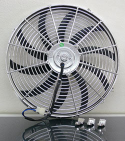 Electric Fan, 16" Universal Super Thin Electric Cooling Fan, Reversibl